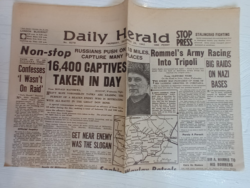 1940’s newspaper , Daily Herald | The 1940 Shop