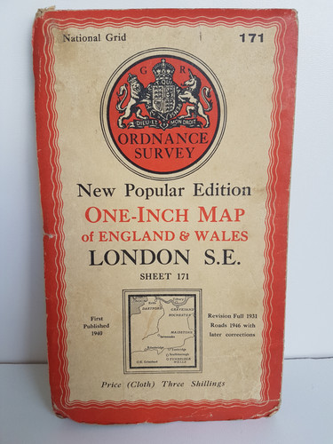 Vintage 1940's map of London S.E. (G2) | The 1940 Shop