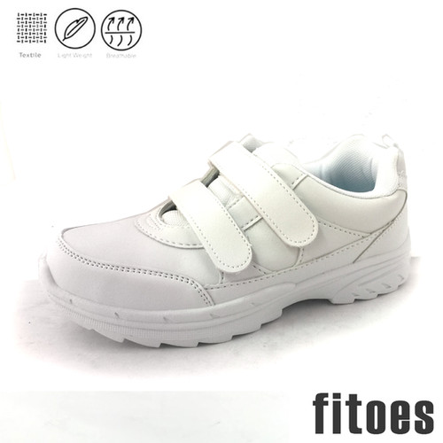 Checker 3102 School Shoes White | Fitoes