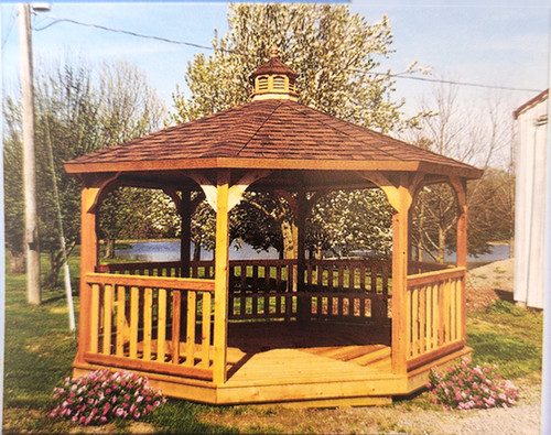 Classic Round Octagon Wood Stained Built To Order | Midwest Custom Build