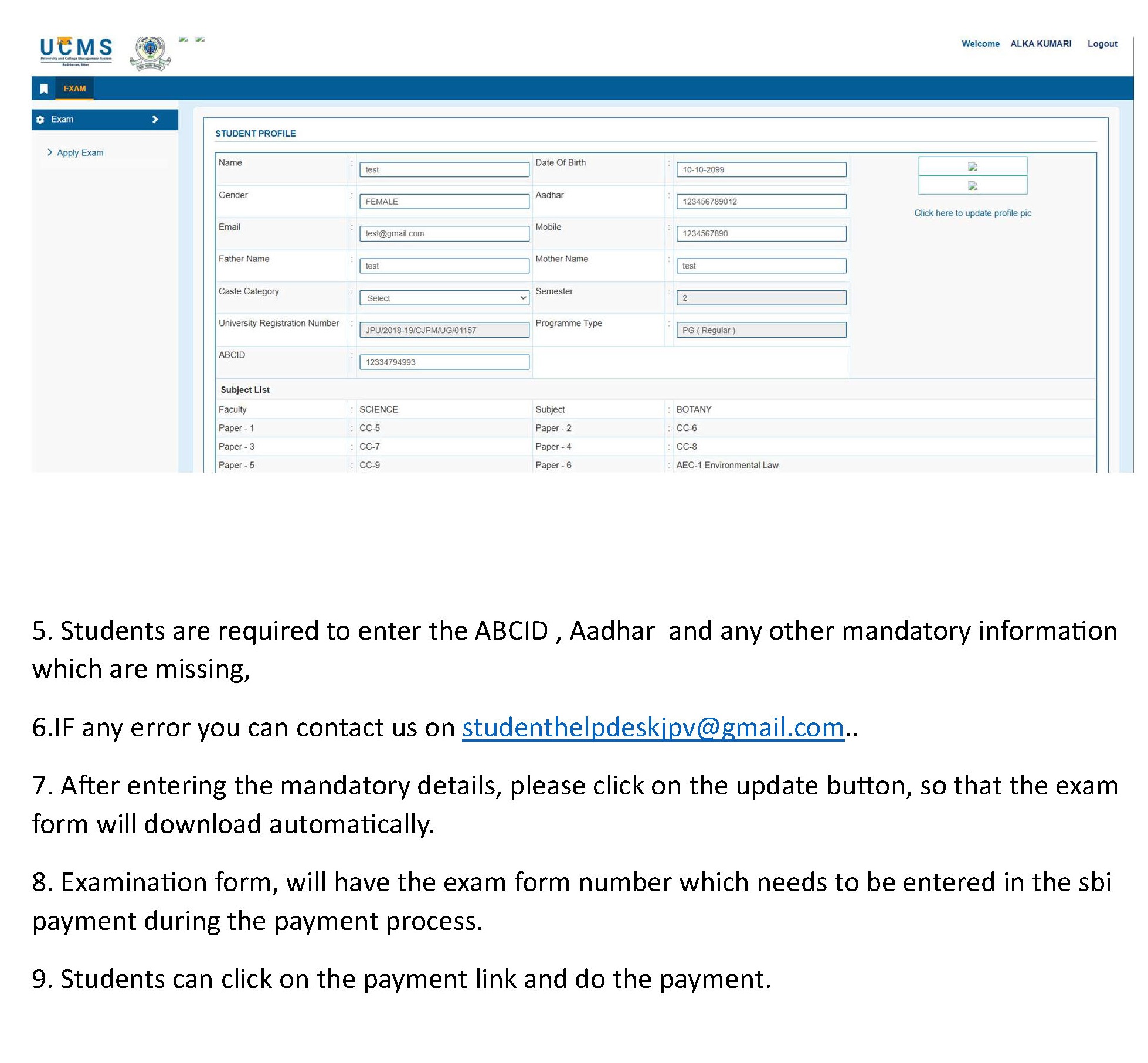 Apply for Examination Form of PG-CBCS-2nd Semester-Exam-2023 (Session ...