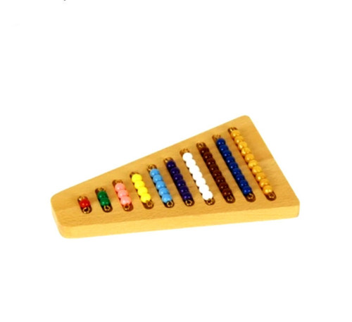 Short bead stair on tray | Montessoriteachermom