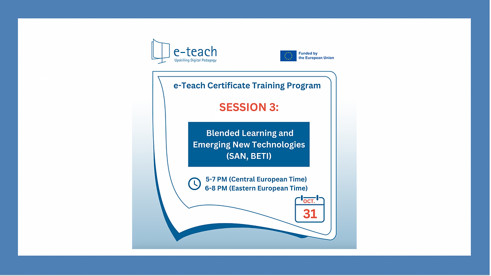 Successful Completion of Session 3: e-Teach Certificate Training Program