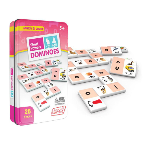 Material didáctico en Ingles | Dominó Vocales | Short Vowel Dominoes ...