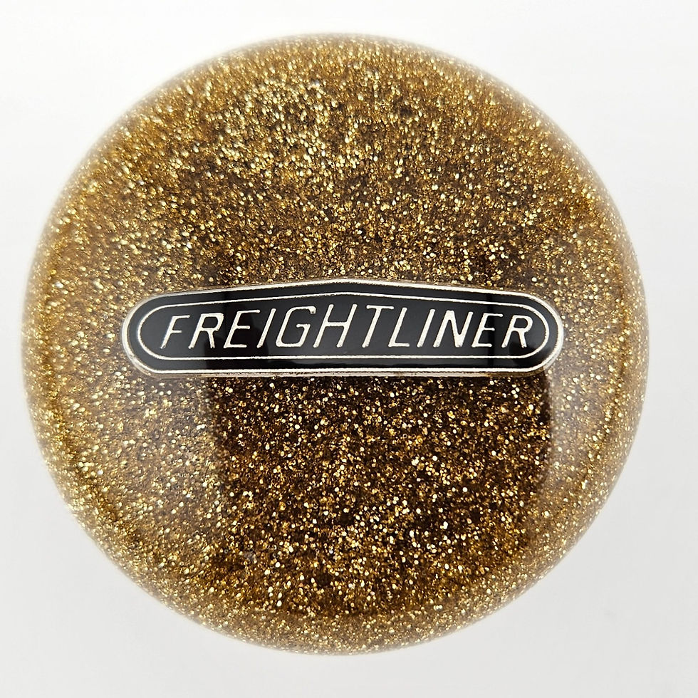 Gold Glitter Hanco "Style" Freightliner Shift Knob | Metal Flake City