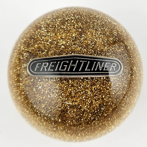 Gold Glitter Ball Freightliner Shift Knob | Metal Flake City