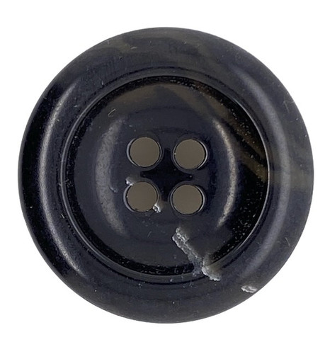 Plastic Button - Black Mock Horn (R660) | All Buttons
