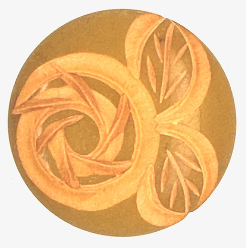 Plastic Button - couture range, hand-carved rose, various colours (R903 ...