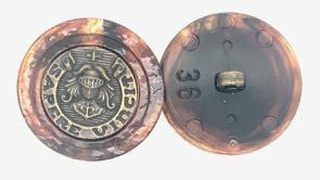 Mock Tortoiseshell Button with Bronze centre (R605) | All Buttons