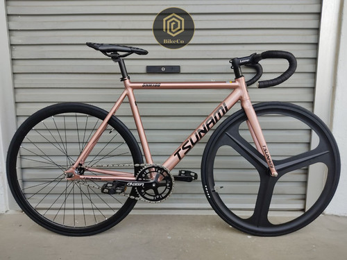 TSUNAMI SMN-100 TRISPOKE Rose-Gold Fixie | Fixed Gear Bicycle | www ...