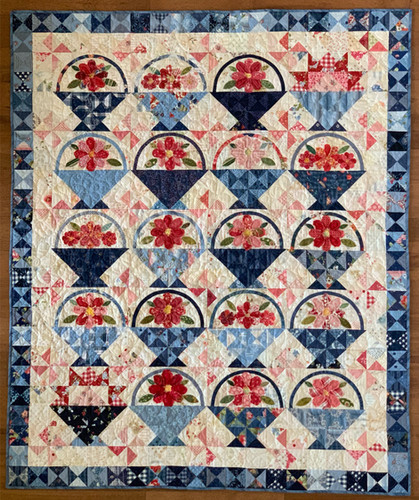 Aunt Margaret's Scrappy Baskets | A Scrappy Applique Quilt | Digital ...