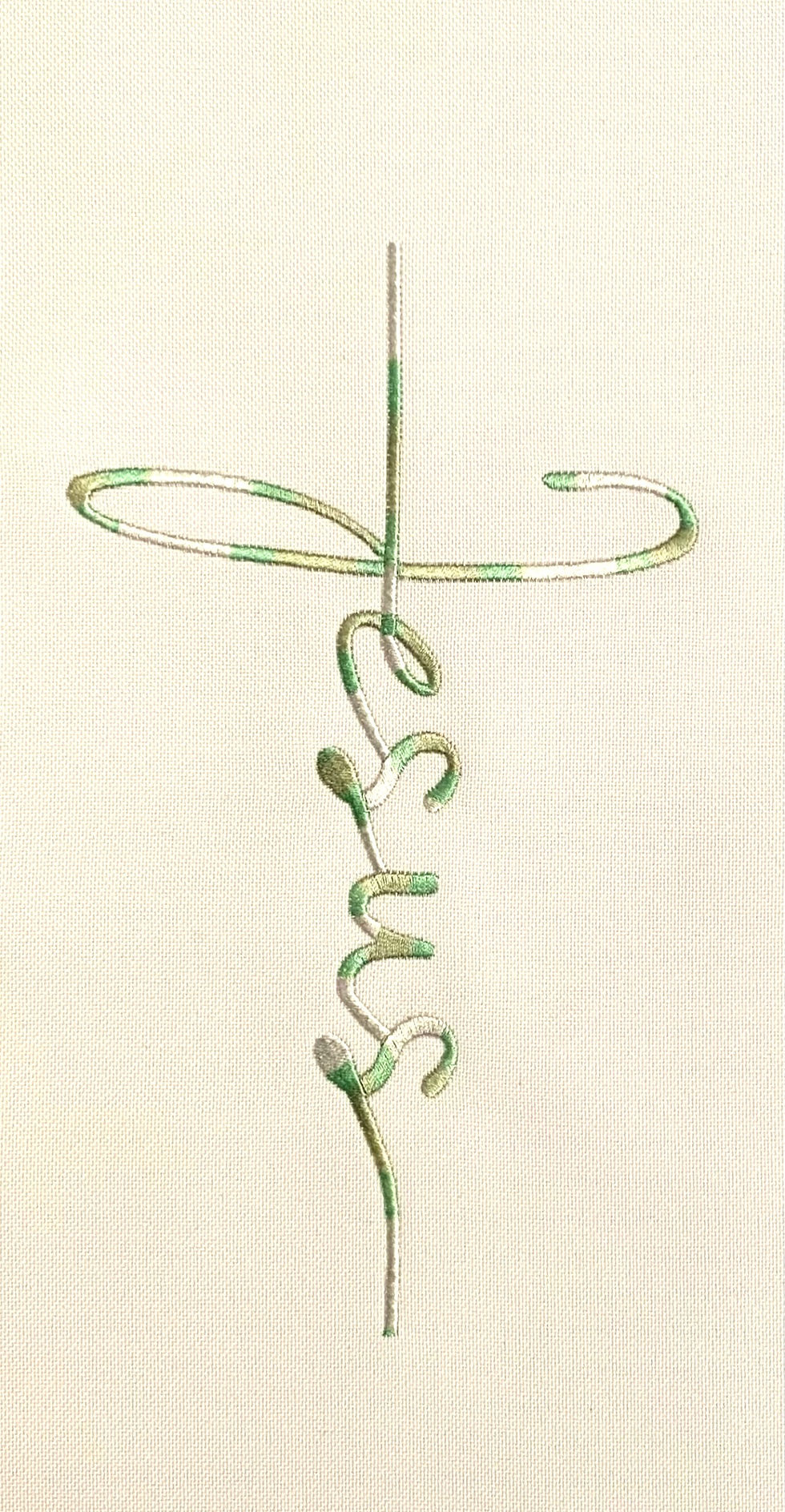 Jesus Cross Green Stole | Church Vestments