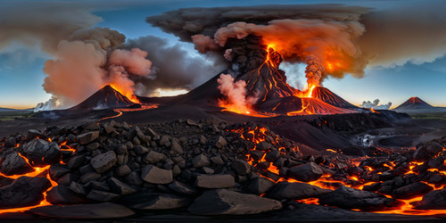 Dramatic Volcano - 8K Panoramic Backdrop + HDR Map | Iclone 3d