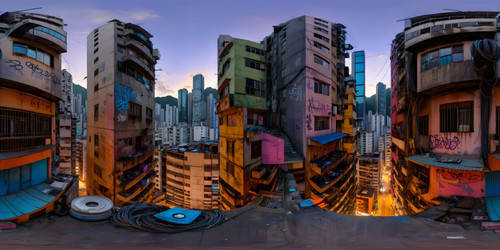 Run Down Estate - 8K Panoramic Backdrop + HDR Map | Iclone 3d