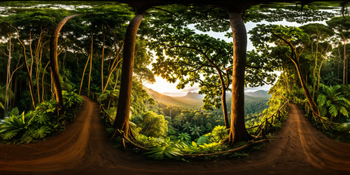Dense Rainforest - 8K Panoramic Backdrop + HDR Map | Iclone 3d
