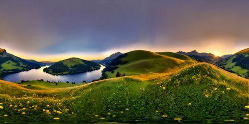 Hillside - 8K Panoramic Backdrop + HDR Map | Iclone 3d