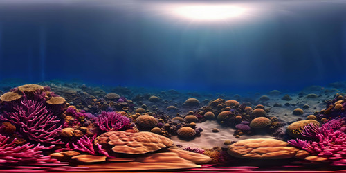 Underwater 2 - 8K Panoramic Backdrop + HDR Map | Iclone 3d