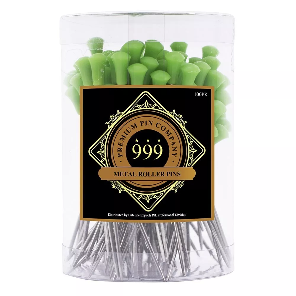999 Long Plastic Roller Pins 100 Piece - Assorted | Glow Salon Supplies