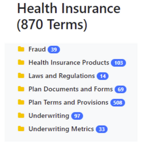 Health Insurance Taxonomy