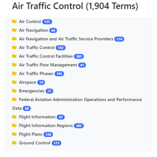 Air Traffic Control Taxonomy