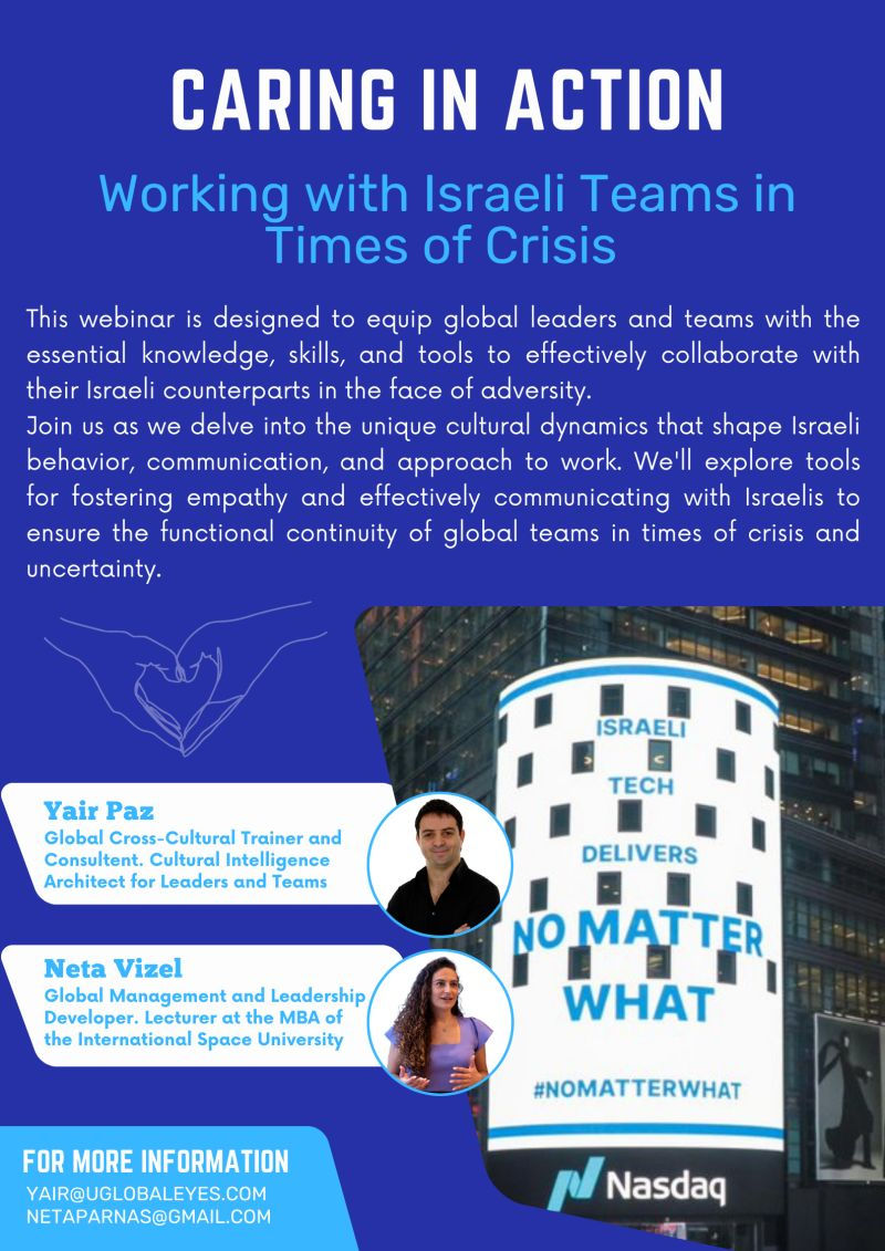 Caring in Action- Working with Israeli teams in time of crisis