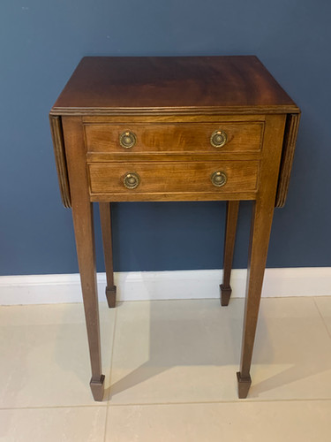 Regency Style Antique Edwardian Mahogany Drop Leaf Side Table | THE ...