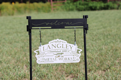 New Stylish Welcome Metal Sign Holder – Easy Setup, Multiple Sizes ...