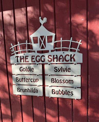 Custom Metal Chicken House Name Sign | Langley Metal Works