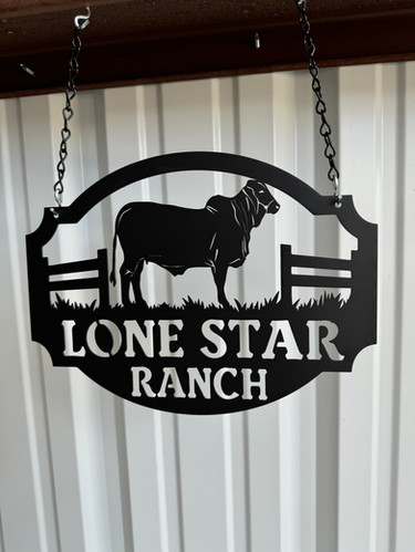 Metal Farm Sign with Your Name and Livestock Animal Choice | Langley ...