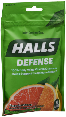 HALLS DEFENSE BAG ASST CITRUS 30CT | Amwell Pharmacy