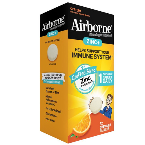AIRBORNE ZINC CHEWABLE TABLET 32 CT | Amwell Pharmacy
