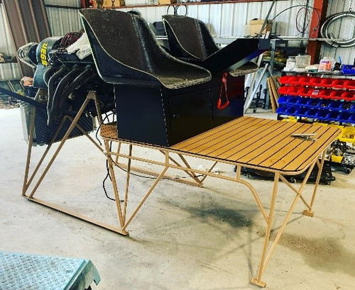 Stainless Engine Stand with 2 man high seat and dry boxes | RECFAB ...