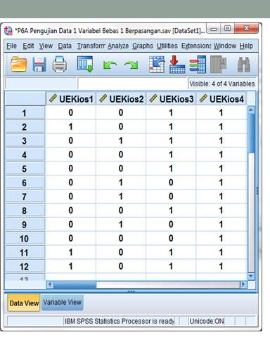 SPSS : Uji Cochran Q