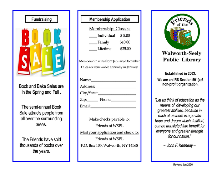 Friends of the Library | walworthlibrary1