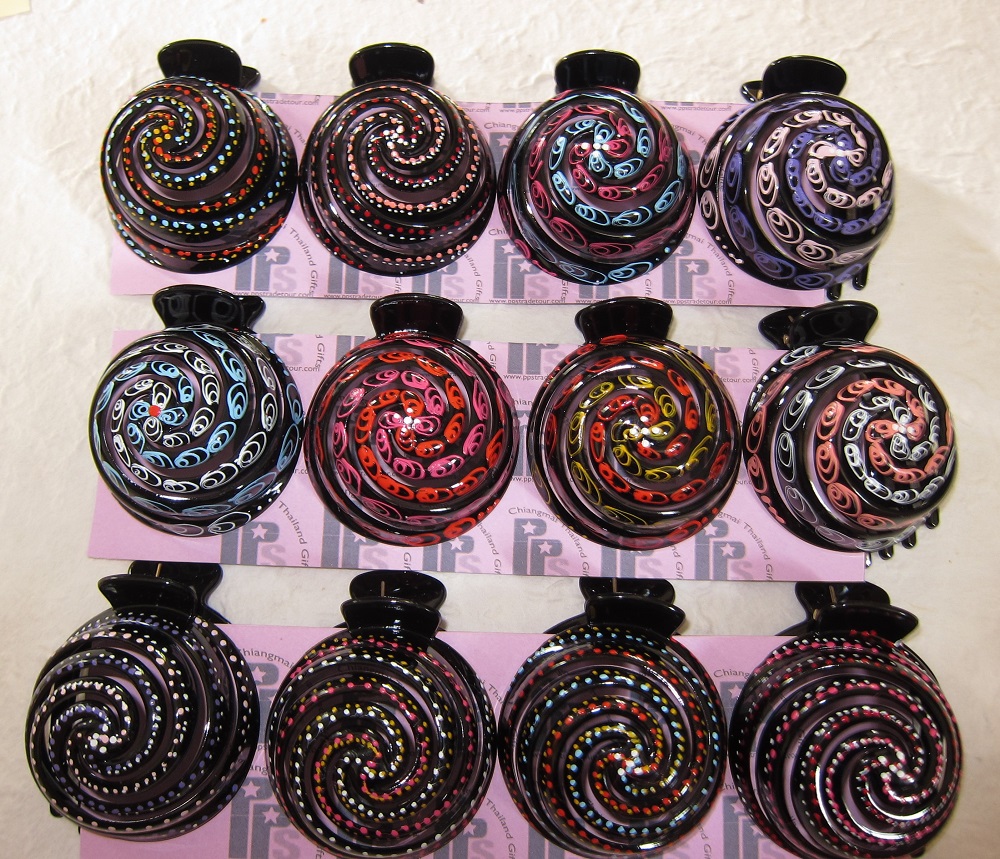 Hair clips painted, Chiang Mai, ppstradetour.com