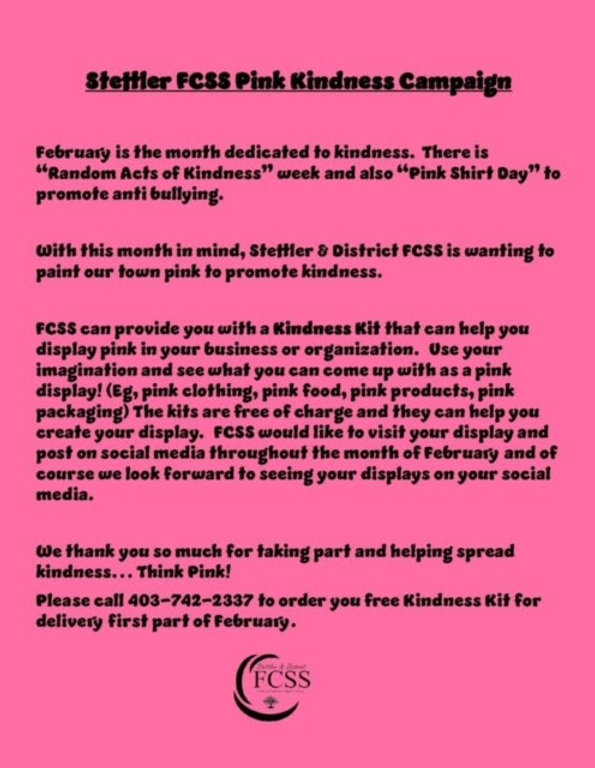 FCSS Pink Kindness Campaign - Feb. 2024