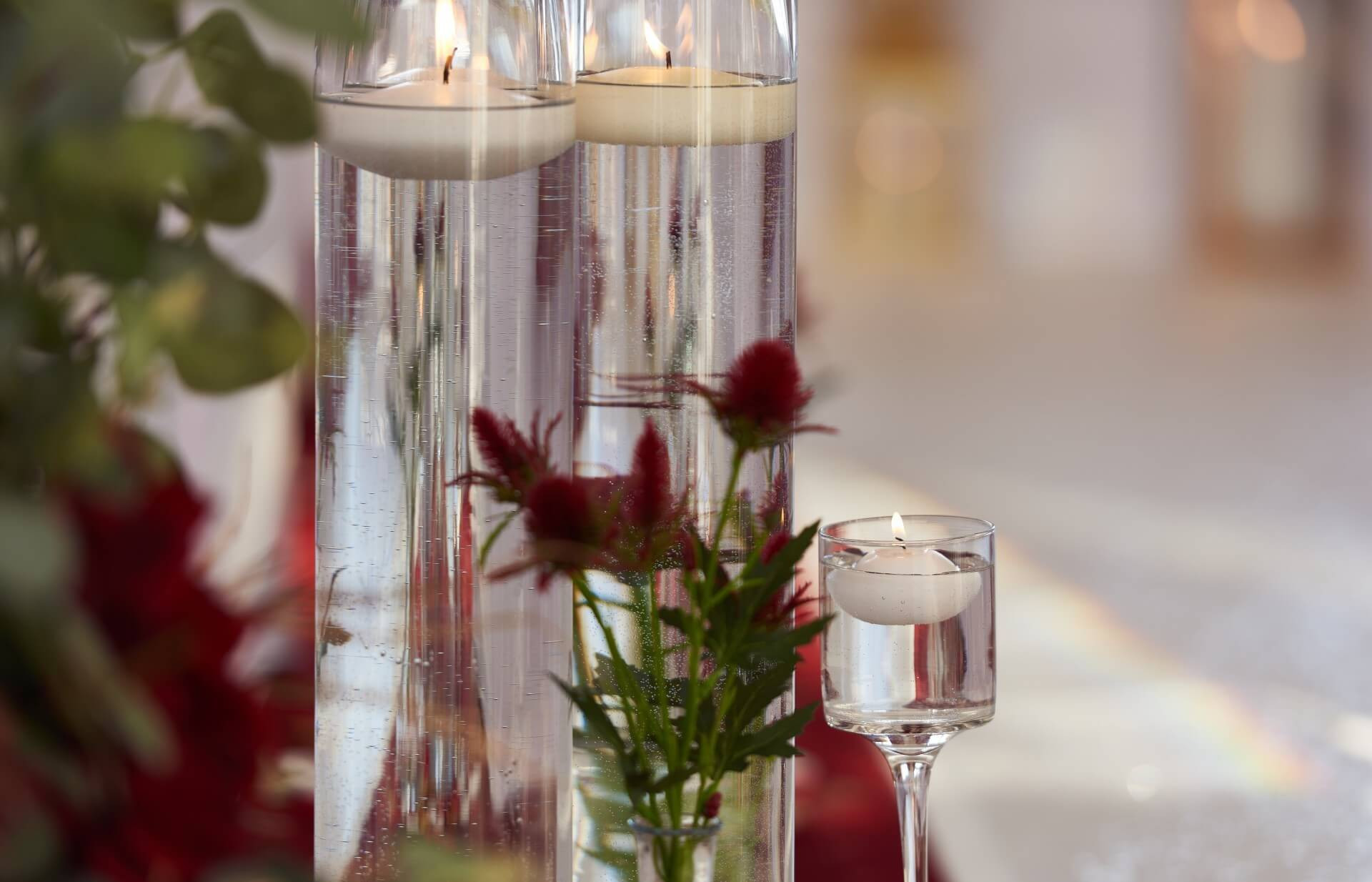 Floating Candle Vases - Hurricane Vases | Dream Hire & Deco