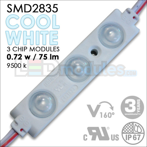 160° – 0.72w – 9500K- Cool White Led Modules (100pcs) | LEDmodules.com