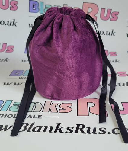 Purple velvet drawstring bag | Blanks R Us