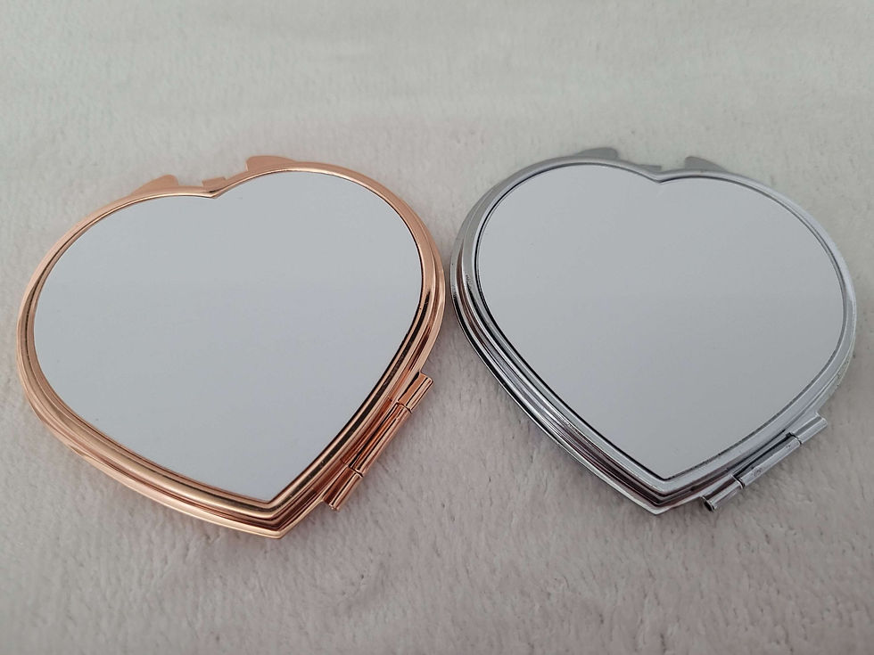 Sublimation heart compact mirror | Blanks R Us