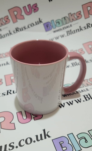 11oz pink handle sublimation mug | Blanks R Us