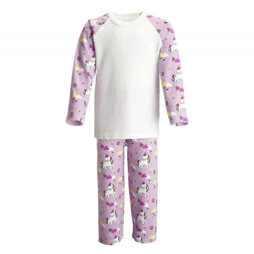 Unicorn print long sleeve pyjama set | Blanks R Us