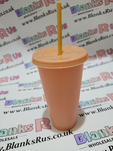24oz pastel orange cold cup | Blanks R Us