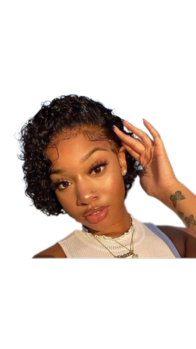 'Pixie' Deep Waterwave Crop-cut Lace-front Human Hair Wig | Juicy Hair ...