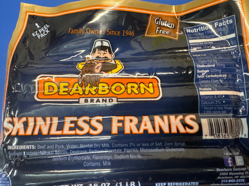 Dearborn skinless Frank’s 16oz | meat shop canton