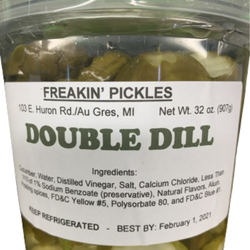 Double Dill Pickles Michigan Brand 32 oz | meat shop canton