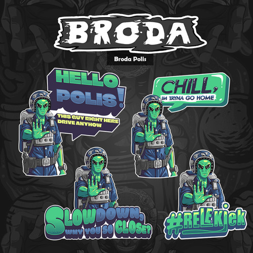 "Broda Polis" Sticker Series | Broda.sg