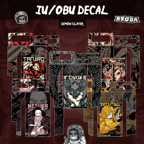 Motorbike Slim IU/OBU Sticker Waterproof "Demon Slayer" | Broda.sg