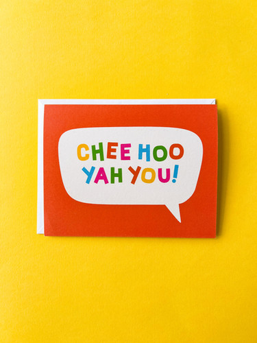 Chee Hoo Yah You Bubble Greeting Card | Kelsie Dayna Designs