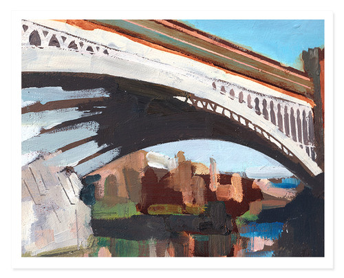 Castlefield Railway Bridges Oil Painting | Industrial Fine Art Print ...